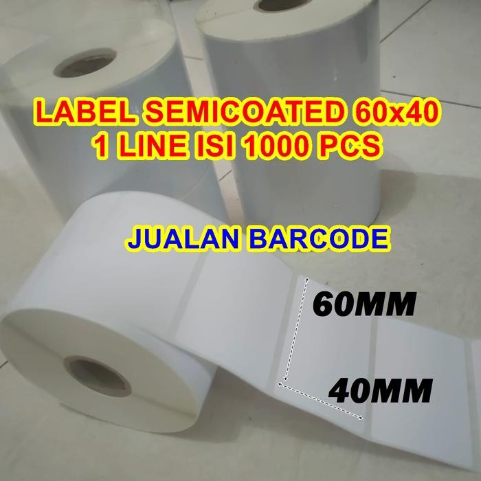 Jual FES4 Stiker Label Barcode Semicoated 60 X 40 60X40 Isi 1000 Pcs ...