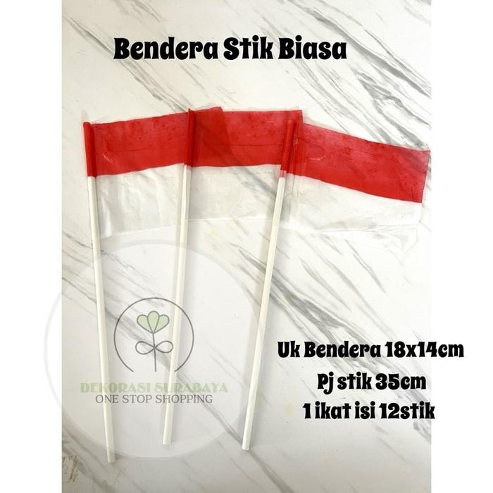 Jual (Allthebest) Bendera Stik isi 12pc Biasa / Bendera Stik 17 agustus ...
