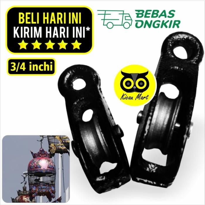 Jual KATROL KEREKAN SANGKAR BURUNG PERKUTUT BENDERA MINI PULLEY INCH ...