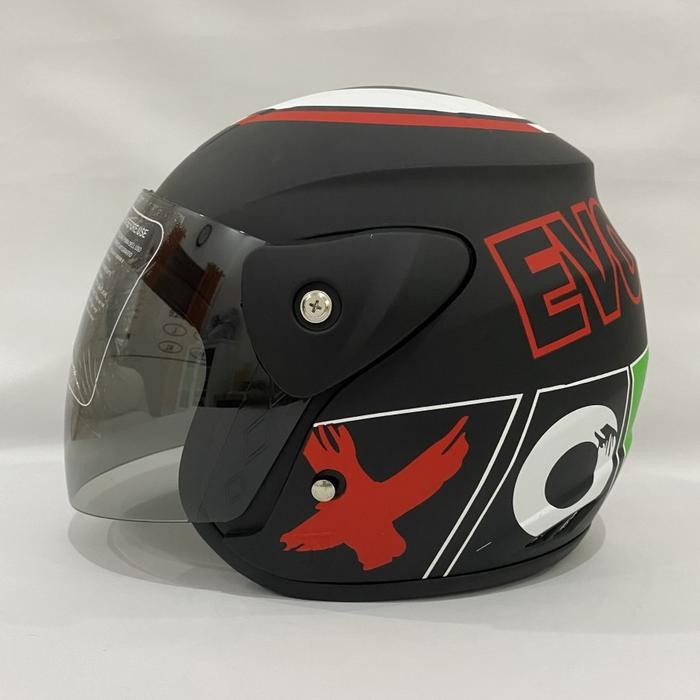 Jual Helm Evo Evolution Hijau Doff Helem Nuvo Helmet Sni Dewasa Motif ...