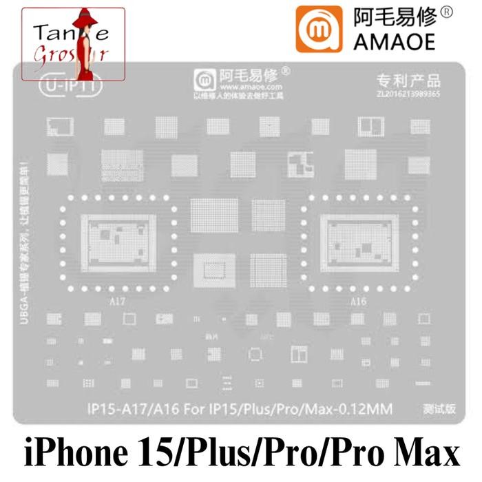 Jual PLAT AMAOE CETAKAN BGA IC CPU A17/A16 IPHONE 15 PLUS PRO MAX ...