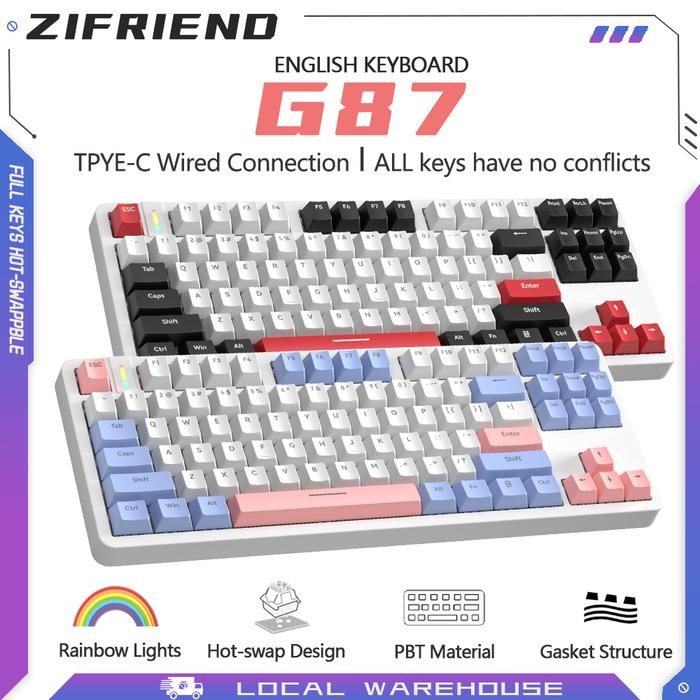 Jual Diskon! Keyboard FURYCUBE G87 Mechanical 87 Keys 3-Pin Hot Swap ...