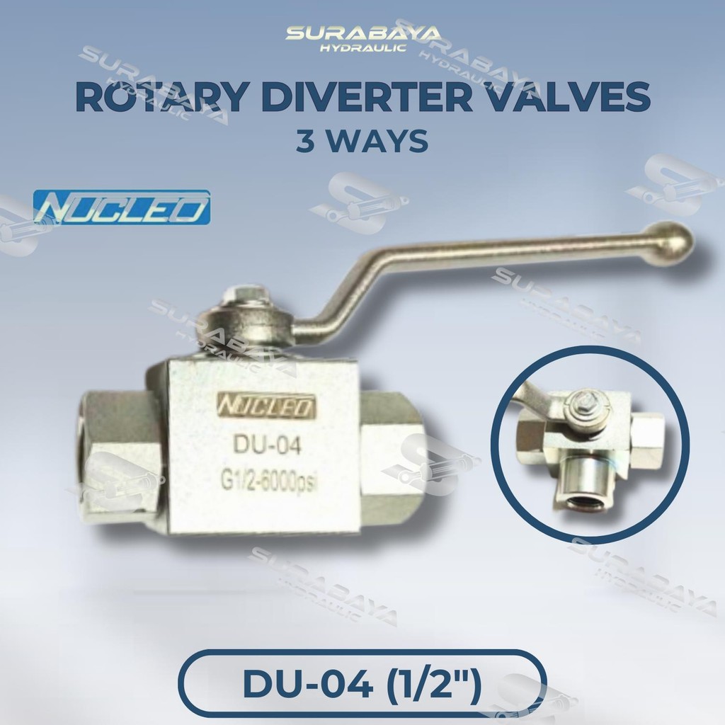 Jual DU-04 | Rotary Diverter Valves - 3 Way Hydraulic DU 04 DU04 1/2 ...