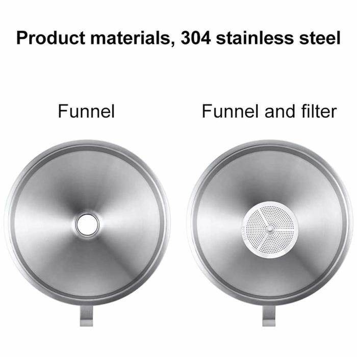 Jual CORONG DAPUR STAINLESS STEEL 11 15 18 CM DENGAN SARINGAN FUNNEL ...