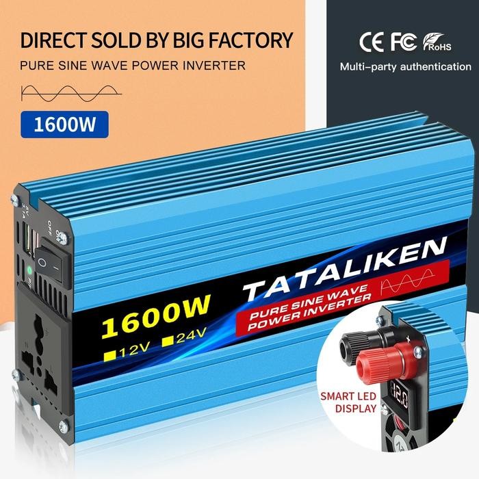 Jual DC12V/24V Pure Sine Wave Inverter 1600W 2500W 3500W High Car Power ...