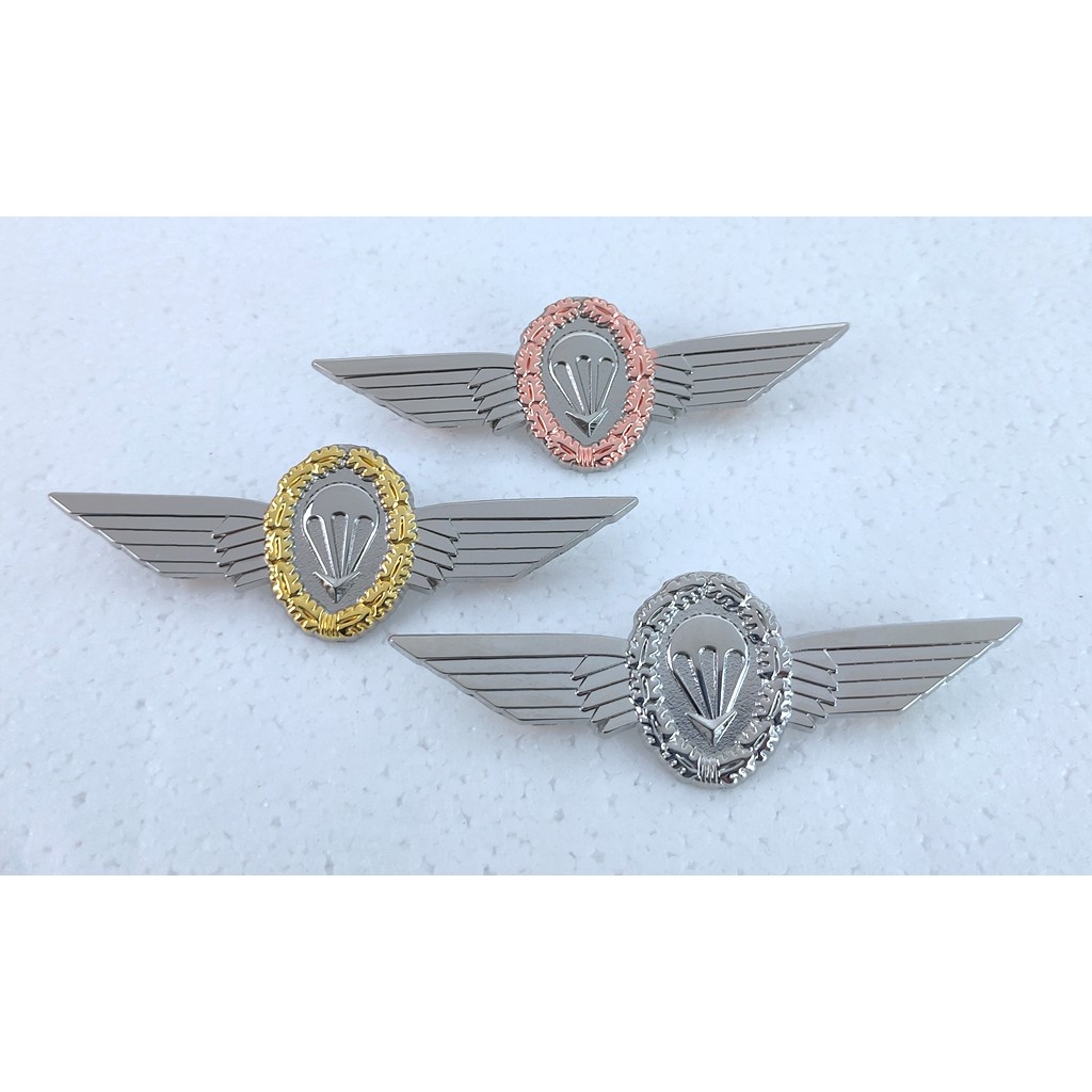 Jual . 3 colour U.S. BADGE GERMAN JUMP WINGS BADGE PIN SILVER WITH ...