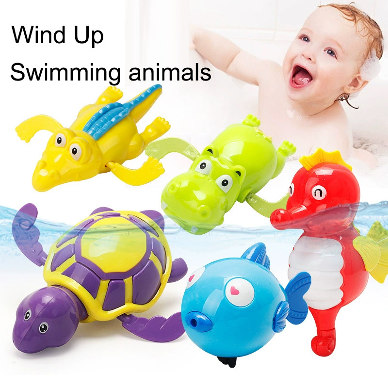 Jual Swimming Animal Toys , Wind Up Chain Bathing Water Animal Kiss ...
