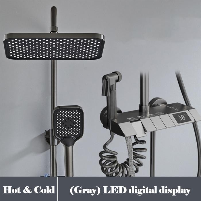 Jual Piano key Shower Set For Bathroom System Intellent Bathroom Dital ...