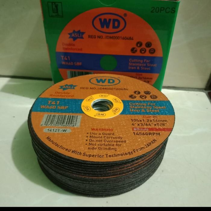 Jual Batu Gerinda Wd 4 Inch / Batu Potong Wd 4 Inch 1 Kotak Isi 20 ...