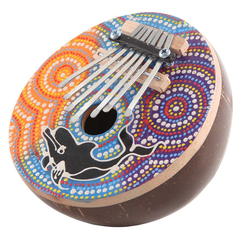 Jual 7 Key Tuneable Coconut Shell Mbira Portable Kalimba Adjustable ...