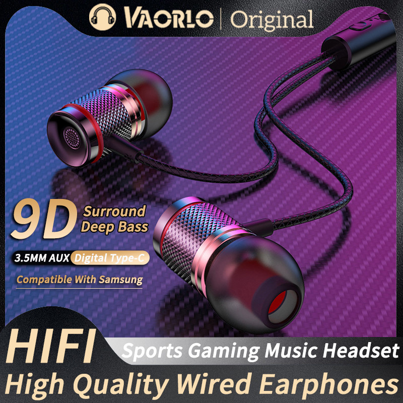 Jual Digital Chip Wired Earphone 3.5mm AUX/Type C In-Ear 9D HiFi ...