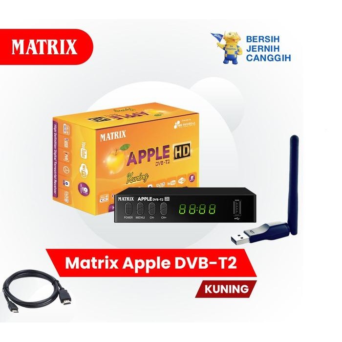 Jual Project - Stb Matrix Dvbt2 Apple Kuning | Shopee Indonesia