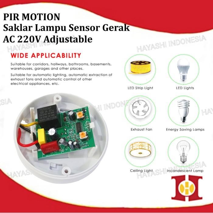Jual Saklar Lampu Sensor Gerak Otomatis Pir Switch Motion Detector ...