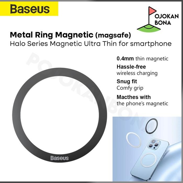 Jual Baseus Metal Ring Halo Series Magnetic Ultra Thin Magsafe | Shopee ...
