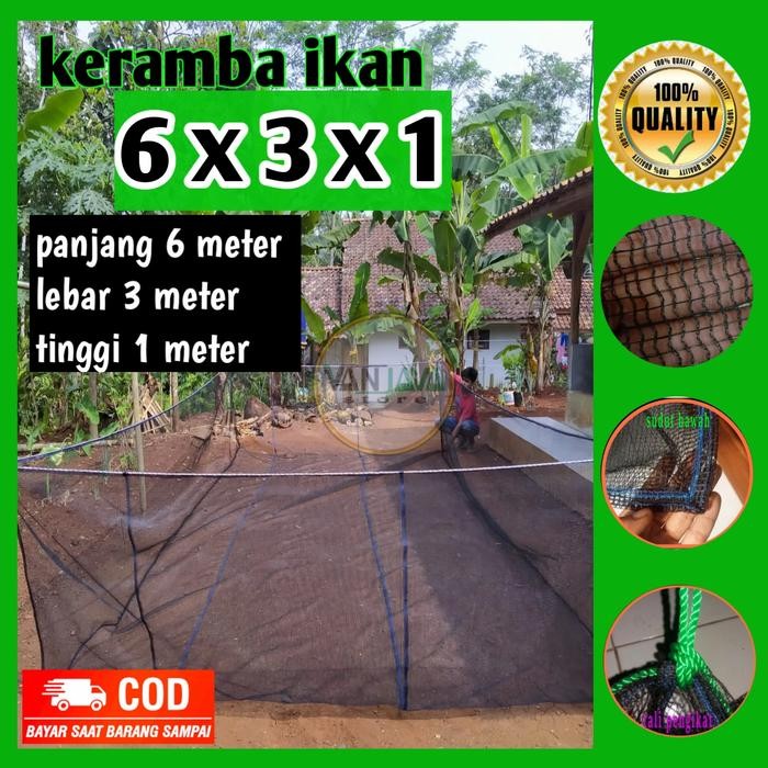 Jual Keramba Ikan Jaring Waring Ikan 6X3X1 Karamba Ikan Murah Siap ...
