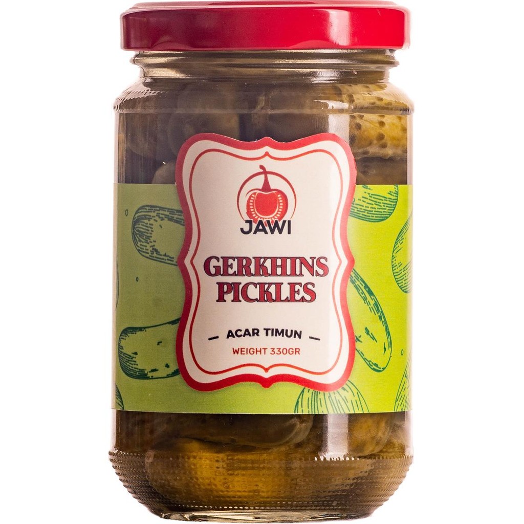 Jual Gherkin Pickles Jawi Farm 330gr (acar timun) | Shopee Indonesia