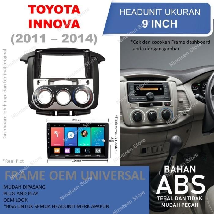 Jual Frame Panel Toyota Innova Manual AC Untuk Head unit Android 9 Inch ...