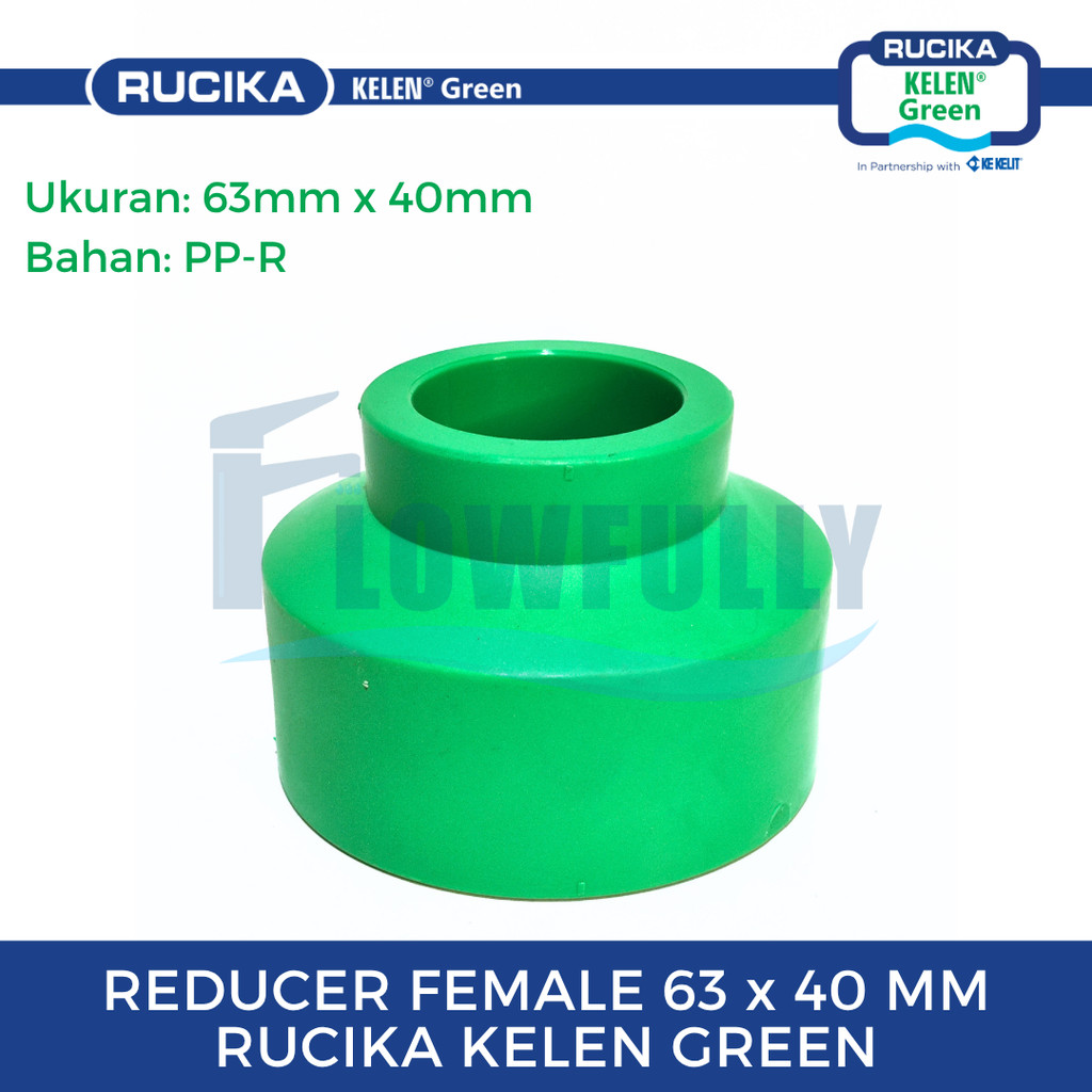 Jual REDUCER FEMALE 63 x 40 MM PPR RUCIKA GREEN WAVIN TIGRIS VLOK SOCK ...