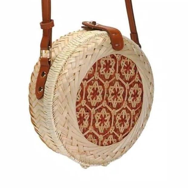 Jual Ready Pulau Bali Tangan Anyaman Bambu Bulat Tas Rotan Jerami Tas ...