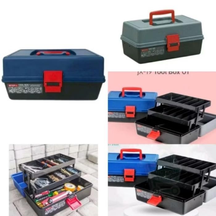 Jual TOOLBOX LION STAR PLASTIK JX 19 / KOTAK PENYIMPANAN / KOTAK BOX ...