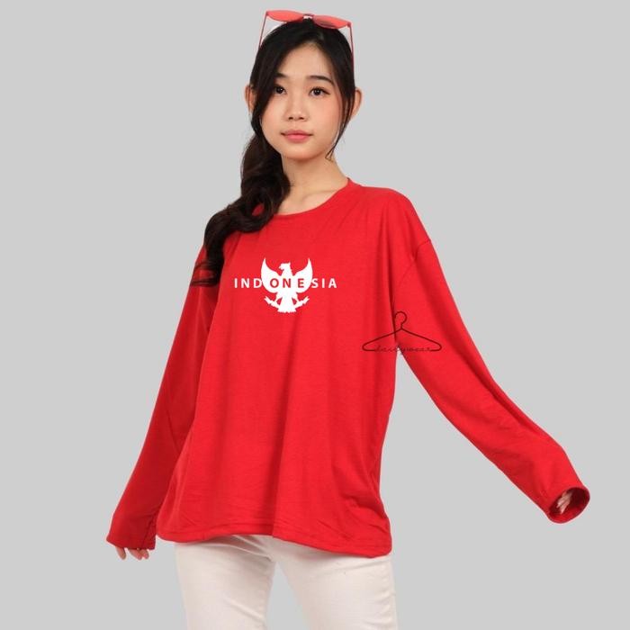 Jual Dailywear - KAOS INDONESIA GARUDA HUT RI KAOS LENGAN PANJANG WANITA KAOS 17 AGUSTUS KAOS ...