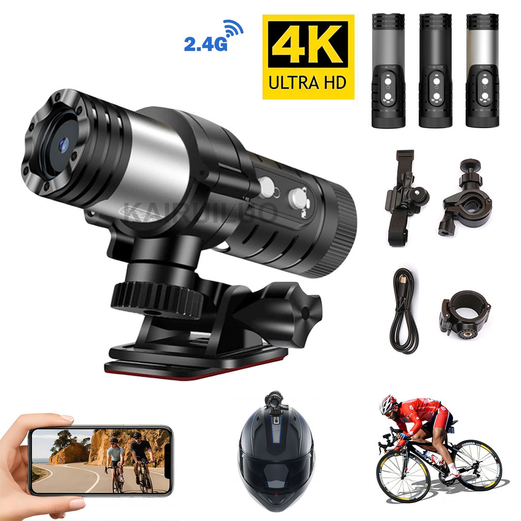 Jual 4K Motorcycle Bike Helmet Camera Outdoor Waterproof Sport Camera ...