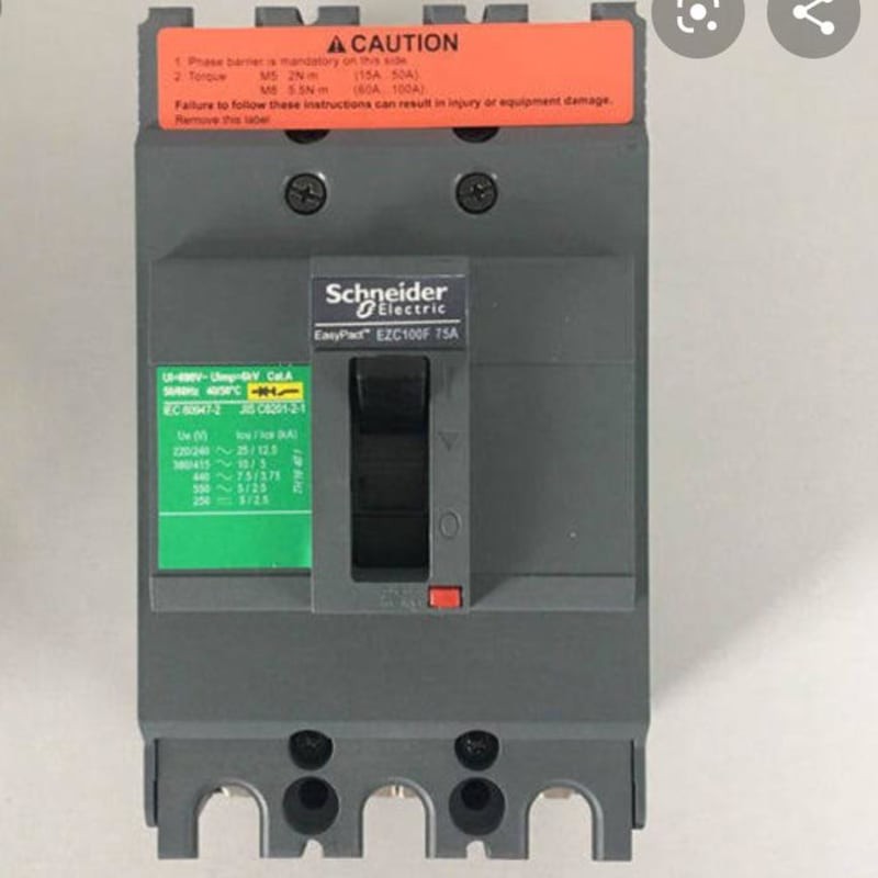 Jual MCCB Schneider EasyPact EZC 100F 3P 60A 75A 80A 100A tipe F 10kA | Shopee Indonesia