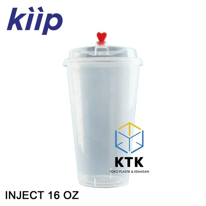 Jual Cup Inject Kiip 16 Oz Bening [25 set] Gelas Plastik Tebal Thinwall ...