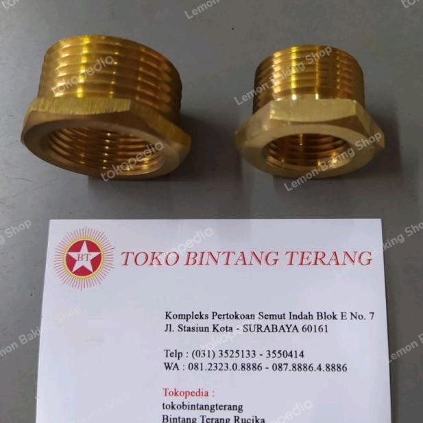Jual Vlok Vlock Flok Flock Ring / Vlok Reducer Sock Kuningan 1 X 1/2 ...