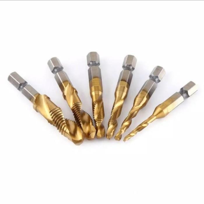 Jual (Allthebest) Drill Tap mata bor plus Countersink ulir M3 - M10 ...