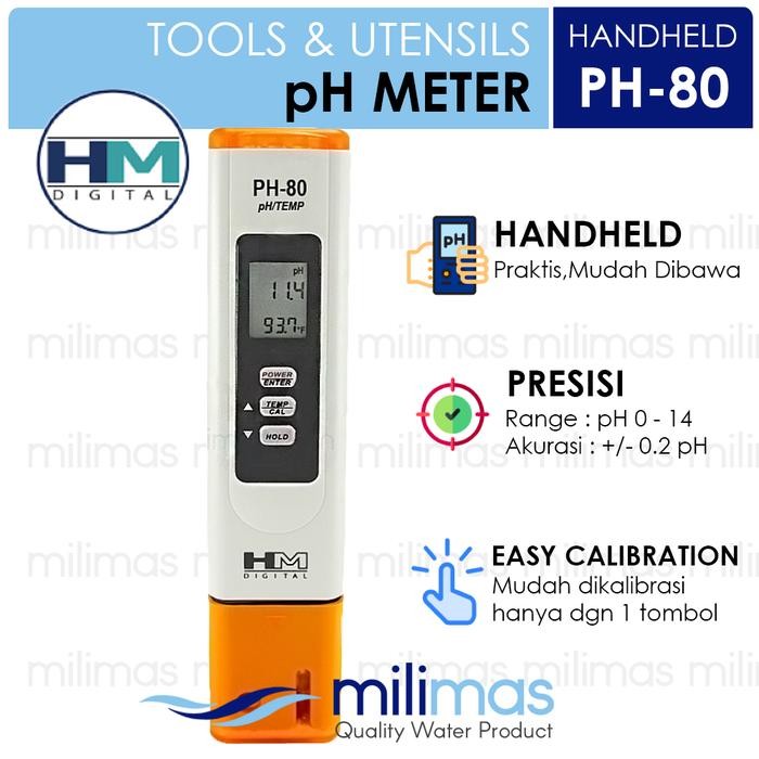 Jual HM - PH METER DIGITAL PH80 ORIGINAL PENGUKUR PH AIR ELEKTRONIK ...