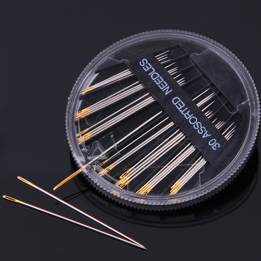 Jual 30Pcs Gold Tail Needle Sewing Needle Sewing Needle Box Home Hand ...