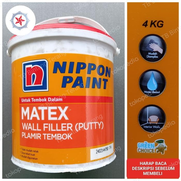 Jual Matex 5 Kg Nippon Paint Plamir Dempul Tembok Wall Filler | Shopee ...