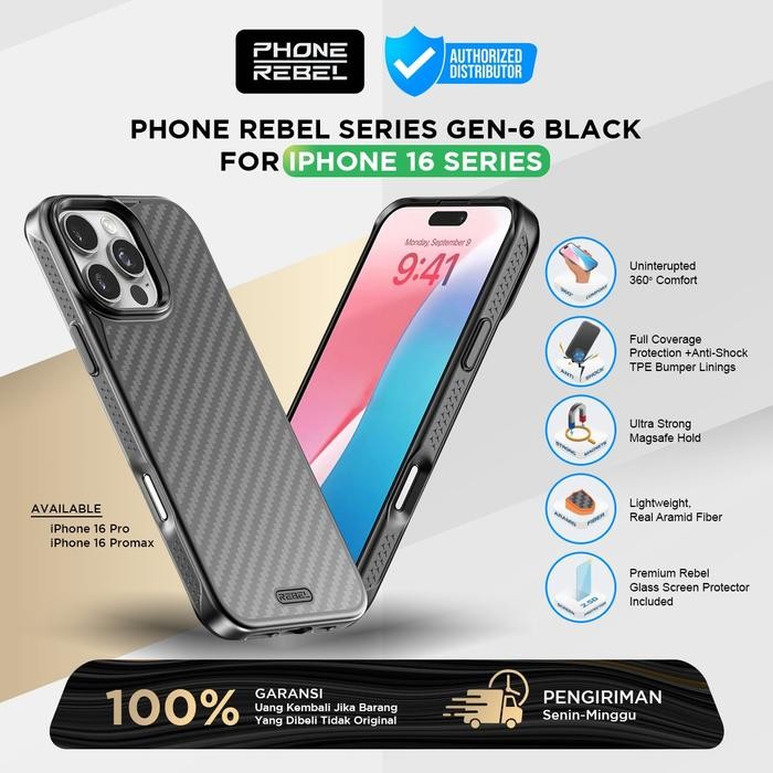 Jual PHONE REBEL BLACK GEN6 MAGSAFE CASE FOR IPHONE 16 PROMAX | Shopee ...