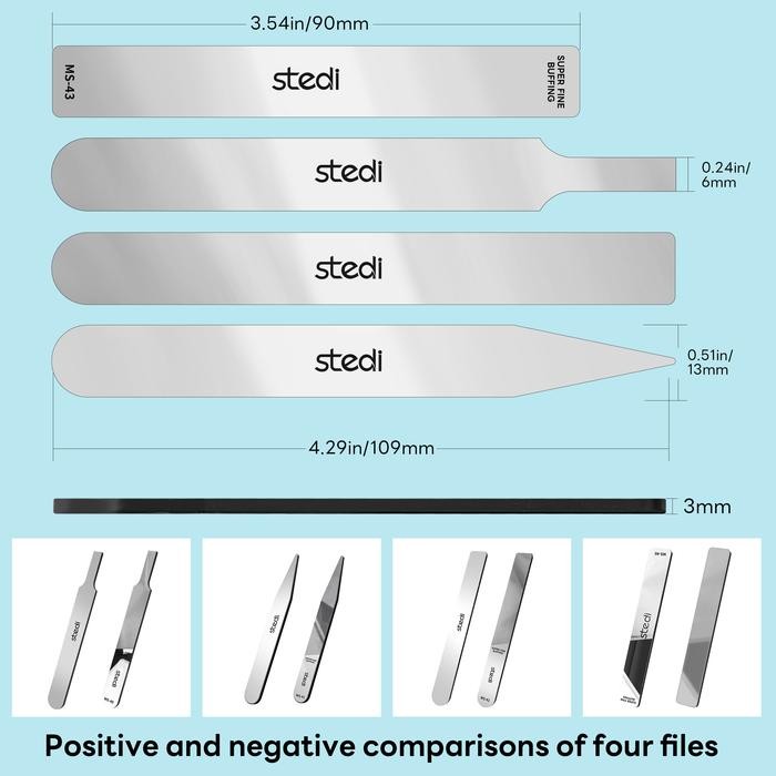 Jual stedi Model Polishing Tools 4 PCS Ultimate Precision Files #10000 ...