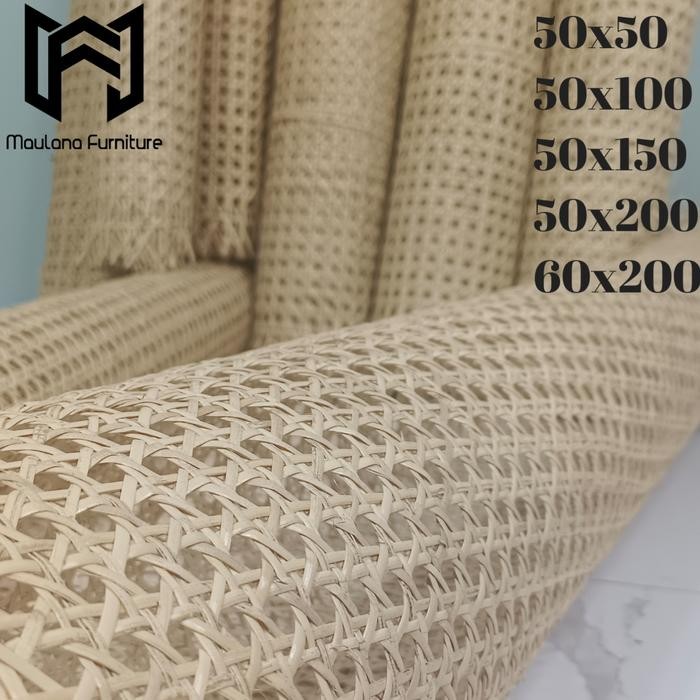 Jual anyaman rotan lembaran alami motif bulat bunga tanjung kode 908 ...