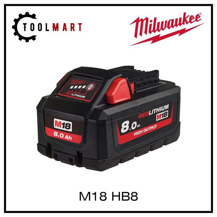 Jual High Output Battery 8Ah / Baterai Cordless 8 Ah Milwaukee M18HB8 ...