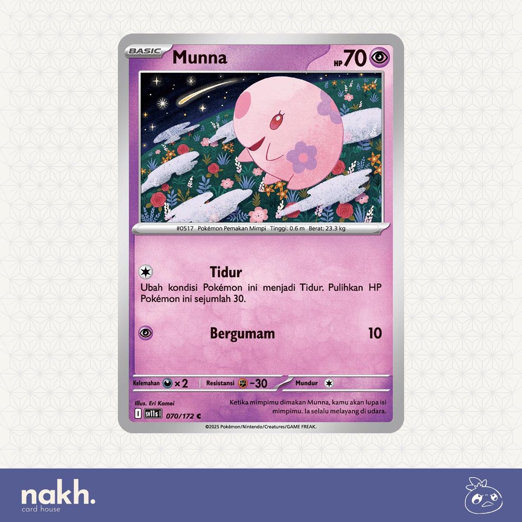 Jual Kartu Pokemon TCG Indonesia Hitam & Putih sv11s 070/172 Munna | Shopee Indonesia