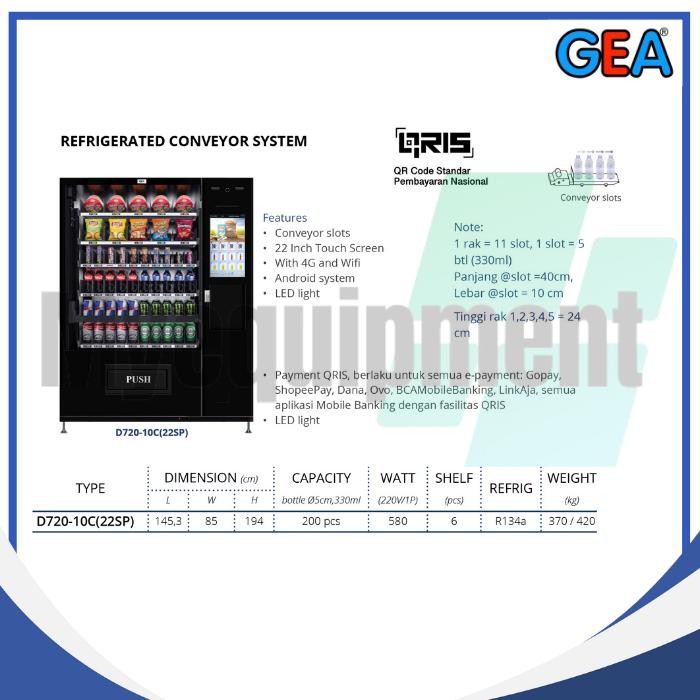 Jual VENDING MACHINE GEA D720-10C(22SP) | Shopee Indonesia