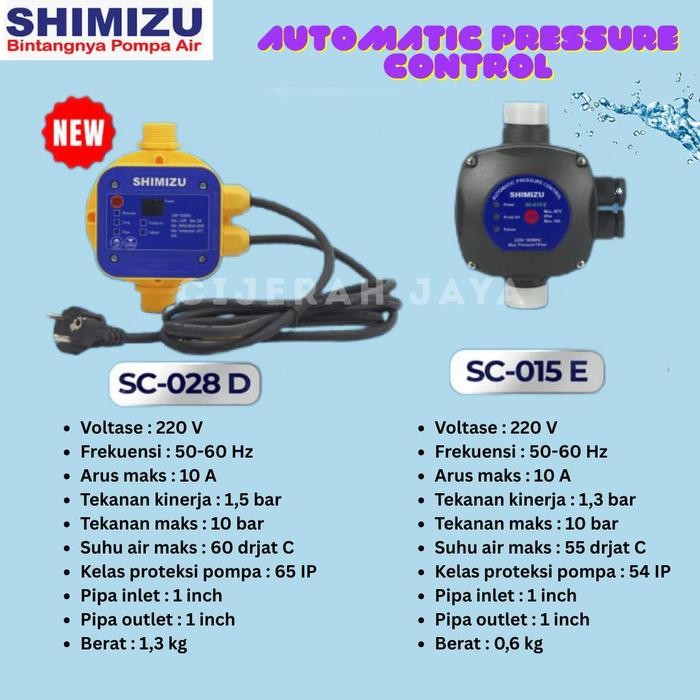 Jual SHIMIZU AUTOMATIC PRESSURE CONTROL SC-015E / SC 015E / SC015E / OTOMATIS POMPA BOOSTER ...