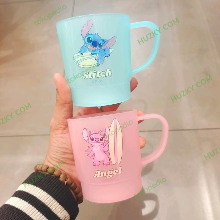 Jual MINISO Gelas Plastik / Bathroom Cup Lilo & Stitch (Angel / Stitch ...