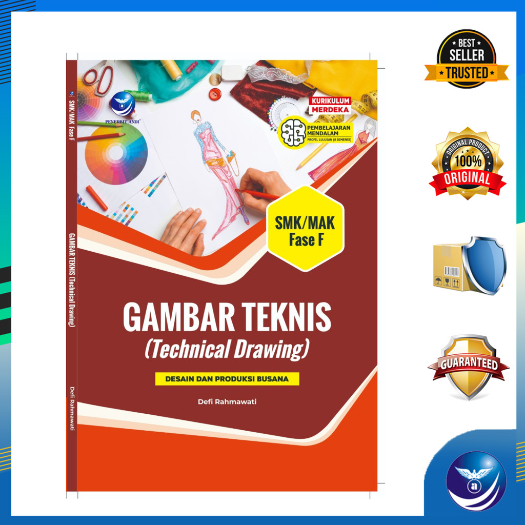 Jual Penerbit Andi - Desain dan Produksi Busana Elemen Gambar Teknis ...