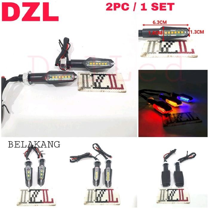 Jual ID'' LAMPU LED SEIN MINI 2 SISI 6 X 3 LED MODEL PENDEK UNIVERSAL ...