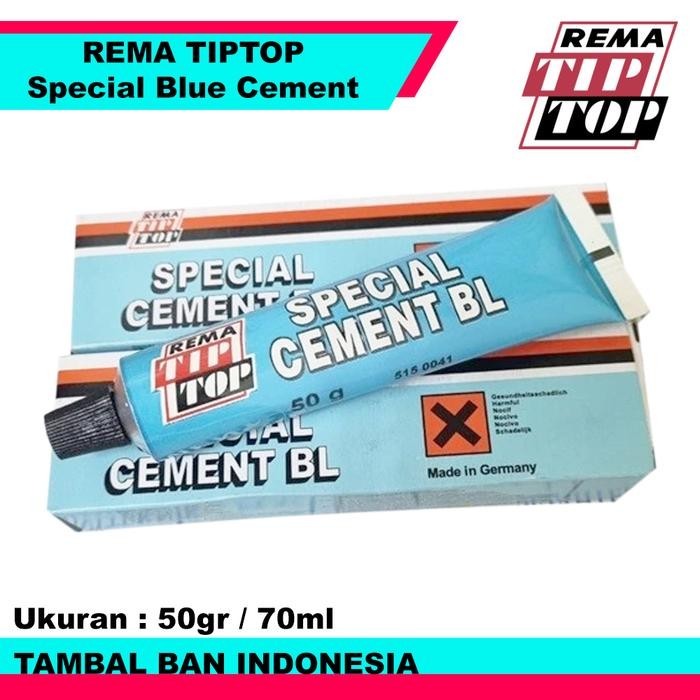 Jual LEM TAMBAL BAN TUBELESS REMA TIPTOP SPECIAL BLUE CEMENT 50GR SC-BL ...