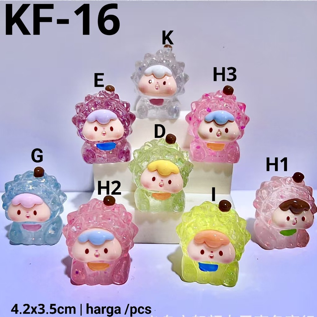 Jual KF-16 Resin clay 3d diy buah durian putih ungu pink hijau biru ...