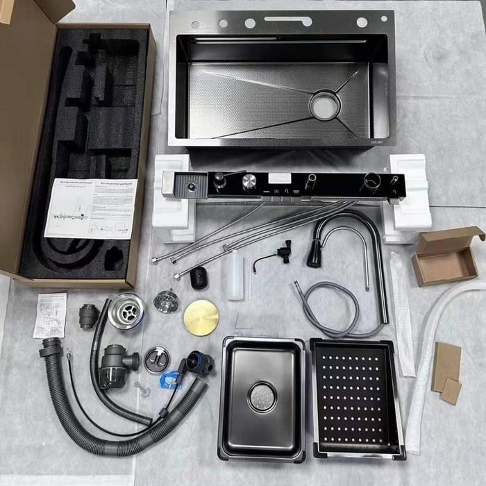 Jual kitchen sink luxury kran panas dingin modern model piano 7546 ...