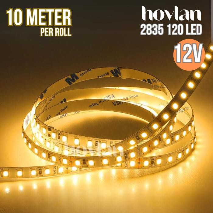 Jual 10 Meter Led Strip 2835 120 Mata Rapat Smd 12V Flexible Lampu Terlaris | Shopee Indonesia