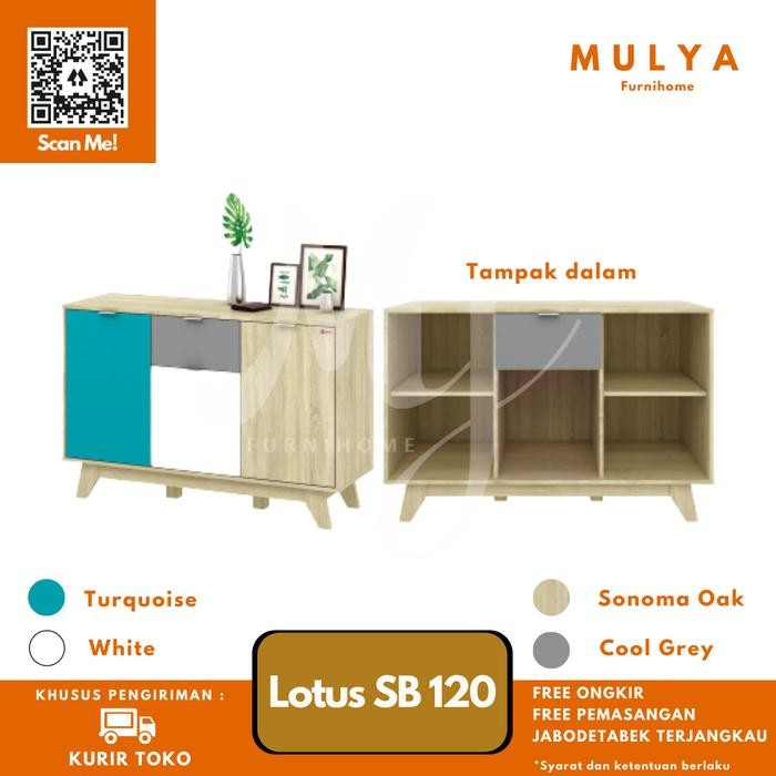 Jual Buffet/Credenza LOTUS SB 120 Sideboard Minimalis | Shopee Indonesia