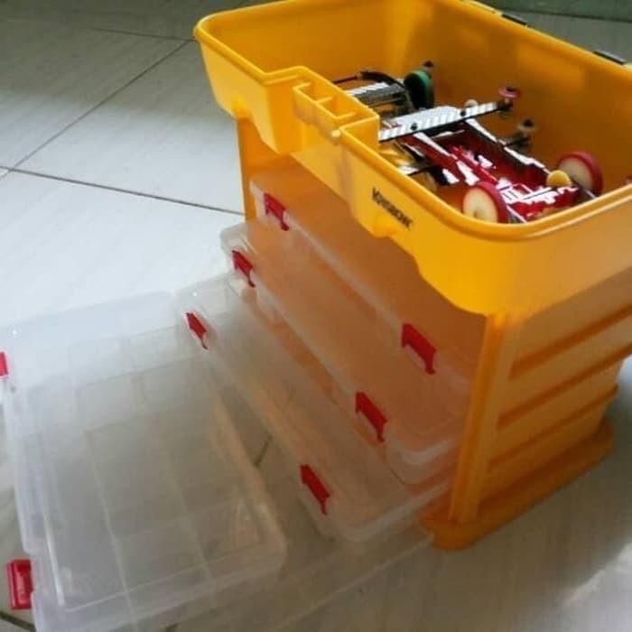 Jual Krisbow Tool Box Kotak Perkakas Kompartemen Tamiya - Biru | Shopee ...