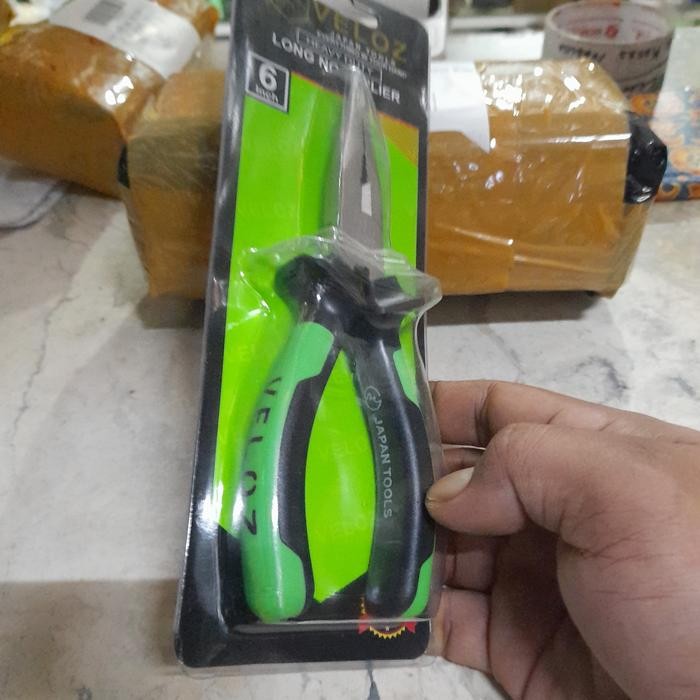 Jual Tank lancip velos 6inch Long nose piler japan tools | Shopee Indonesia